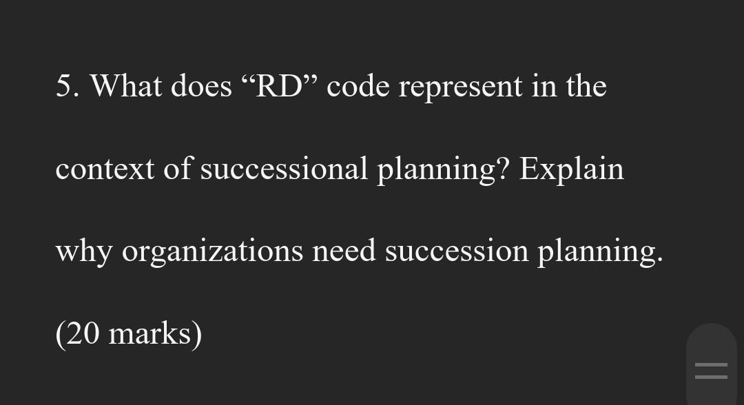 Solved 5. What does “RD” code represent in the context of | Chegg.com