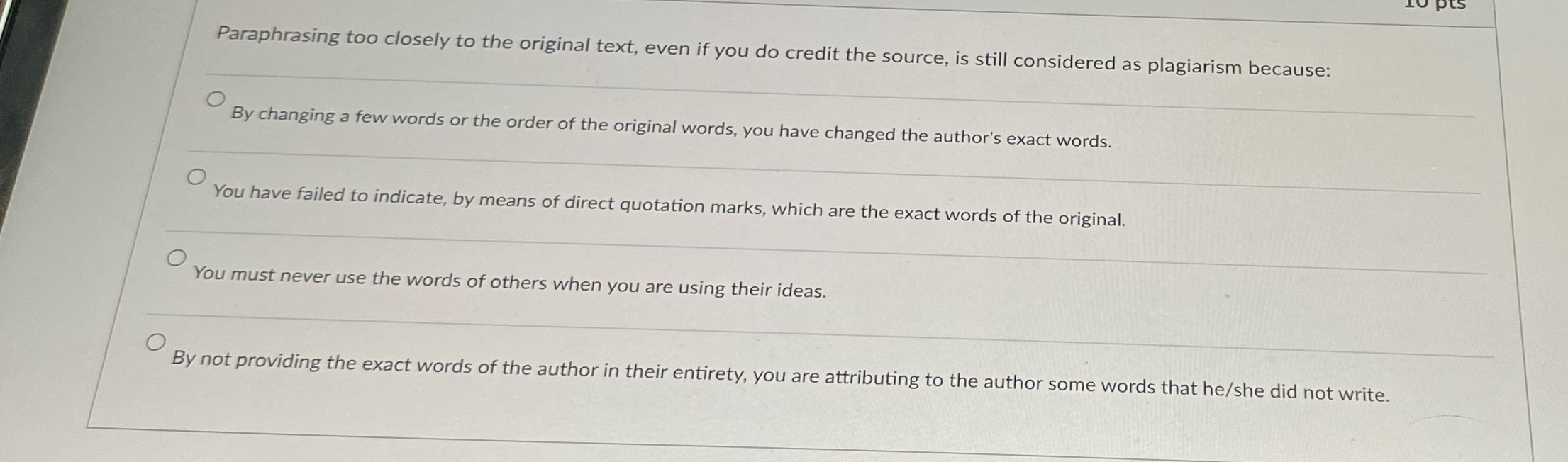 Solved Paraphrasing too closely to the original text, even | Chegg.com