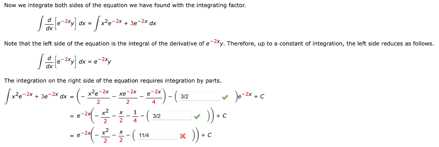 Solved Now we integrate both sides of the equation we have | Chegg.com