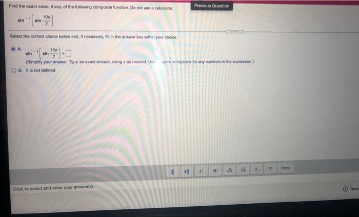Solved Find the exact value, if any, of the following | Chegg.com