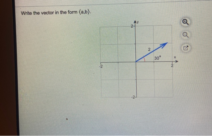 Solved Write the vector in the form (a,b). | Chegg.com
