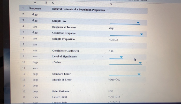 8. Using Excel - Constructing an interval estimate | Chegg.com