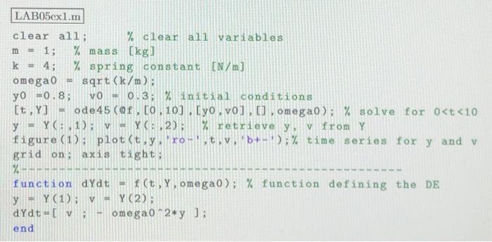 Solved Please answer all parts using MatLab and information | Chegg.com