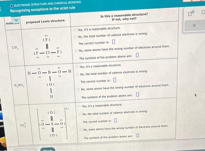 Solved O ELECTRONIC STRUCTURE AND CHEMICAL BONDING | Chegg.com