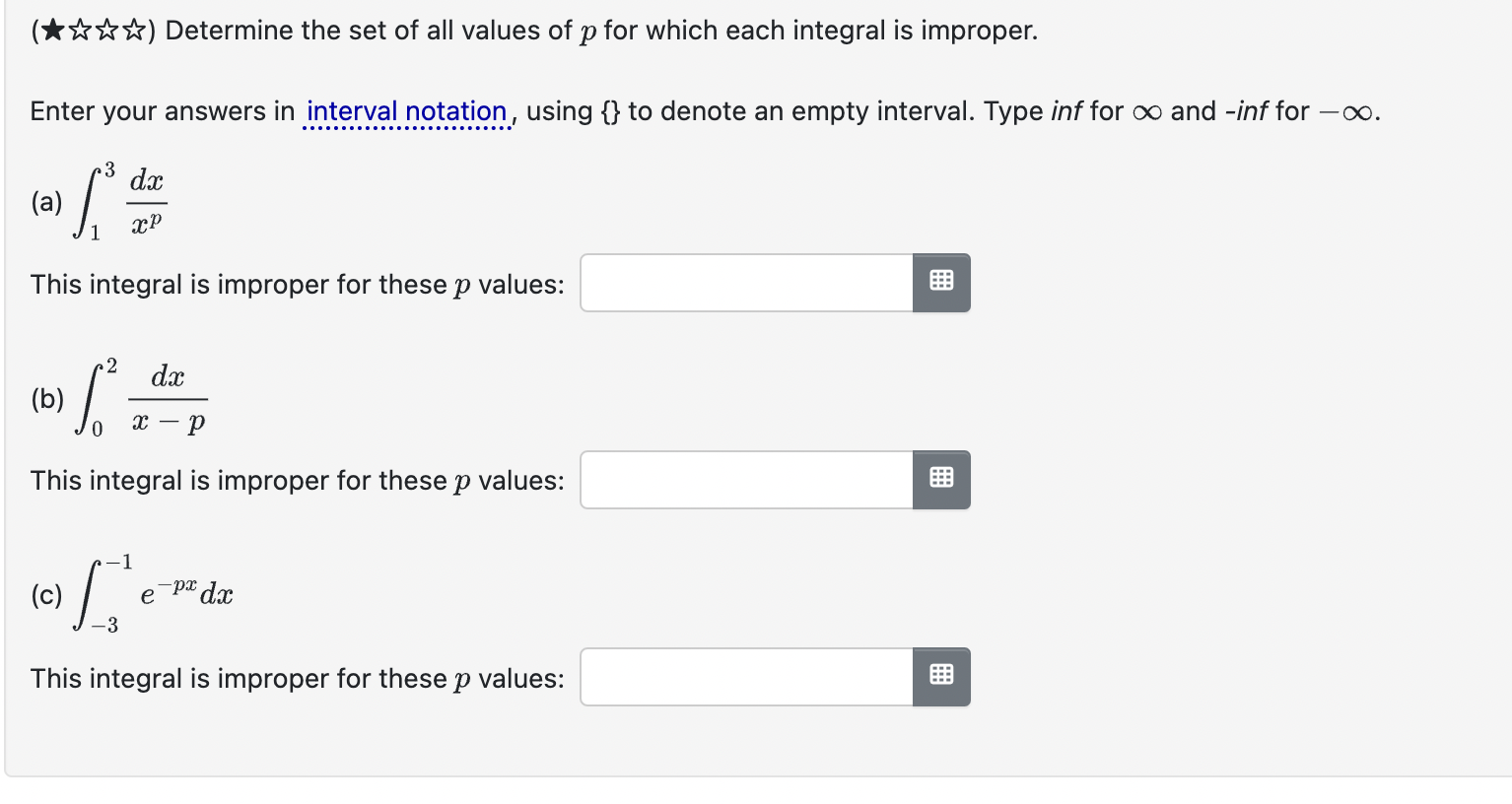 Solved Enter your answers in interval notation, using {} ﻿to | Chegg.com