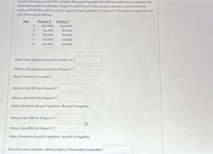 Solved Assume that you are the CFO at Porter Memorial | Chegg.com