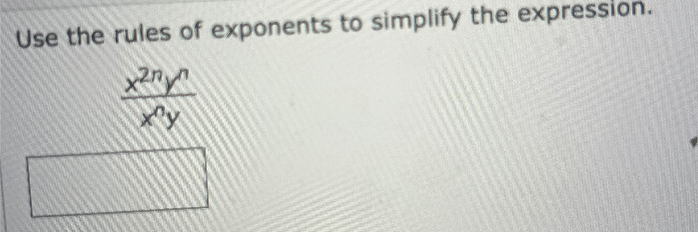 Solved Use the rules of exponents to simplify the | Chegg.com