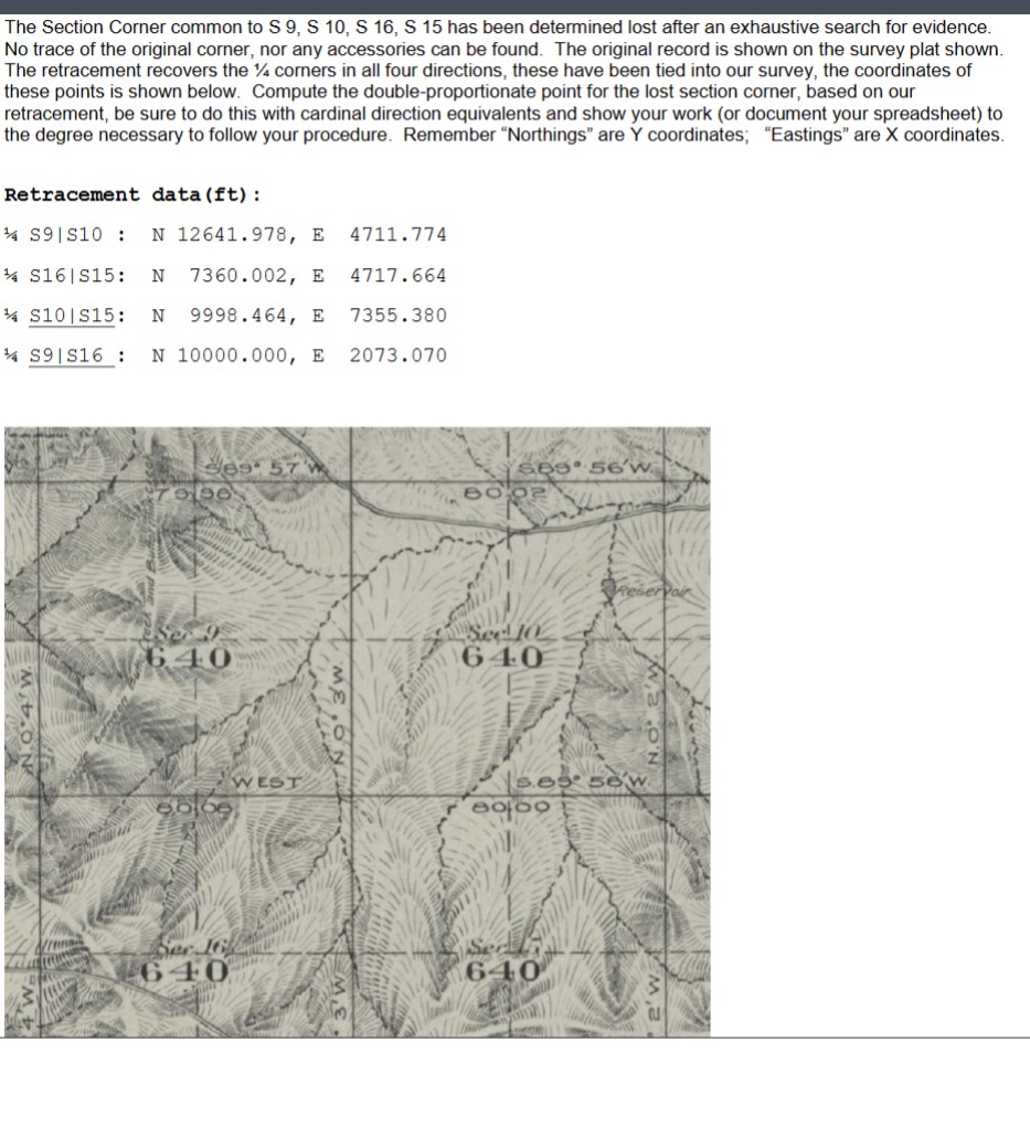 Solved The Section Corner common to S 9, ﻿S 10, ﻿S 16, ﻿S 15 | Chegg.com