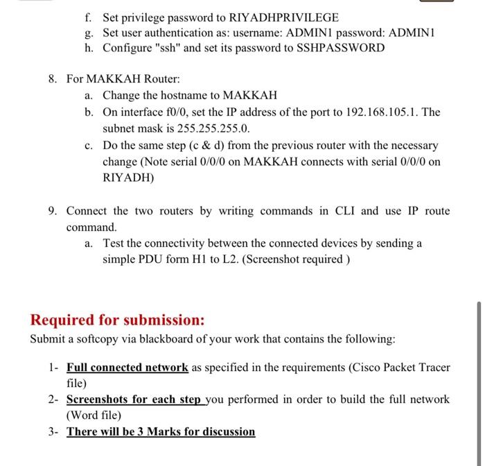 Solved 1. Connect tow networks through routers 2. Your | Chegg.com