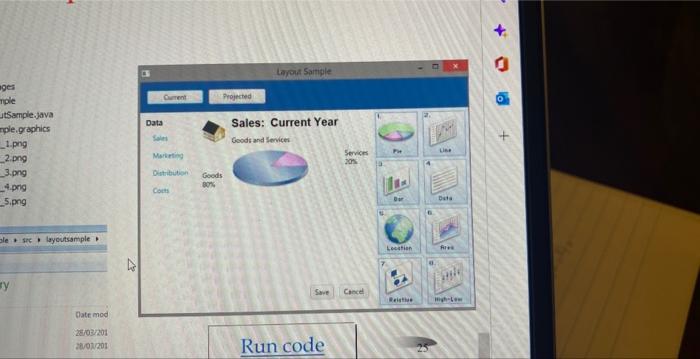Solved i need code in java to make this layout | Chegg.com