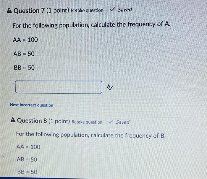 Solved A Question 7 (1 point) Retake question Saved For | Chegg.com