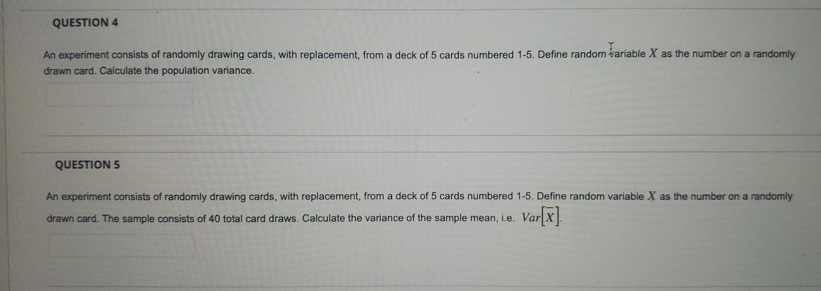 Solved An experiment consists of randomly drawing cards, | Chegg.com
