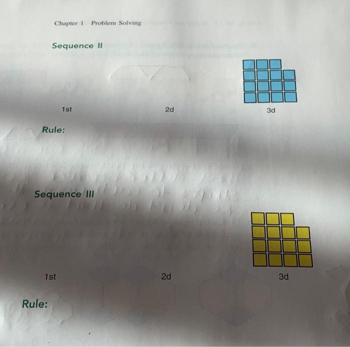 Solved 6. The third figure in a color tile sequence is shown | Chegg.com