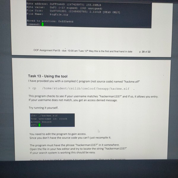Solved 1GB = 20 Task 1 Create a class HexEditor and create a | Chegg.com