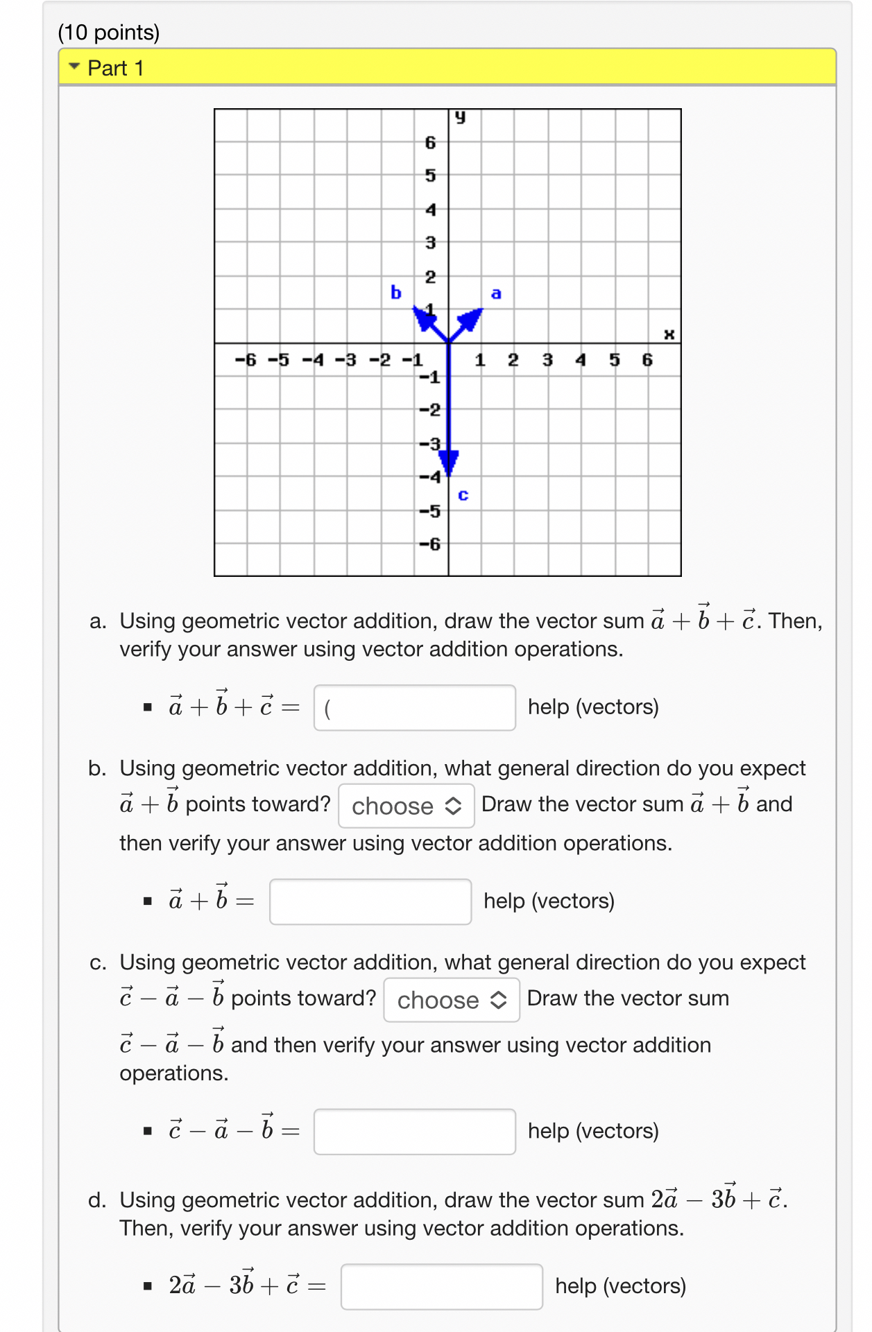 Solved 10 ﻿pointspart 1a ﻿using Geometric Vector 