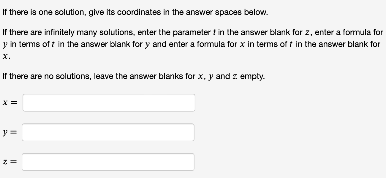 Solved (1 ﻿point) ﻿Solve the system by finding the reduced | Chegg.com