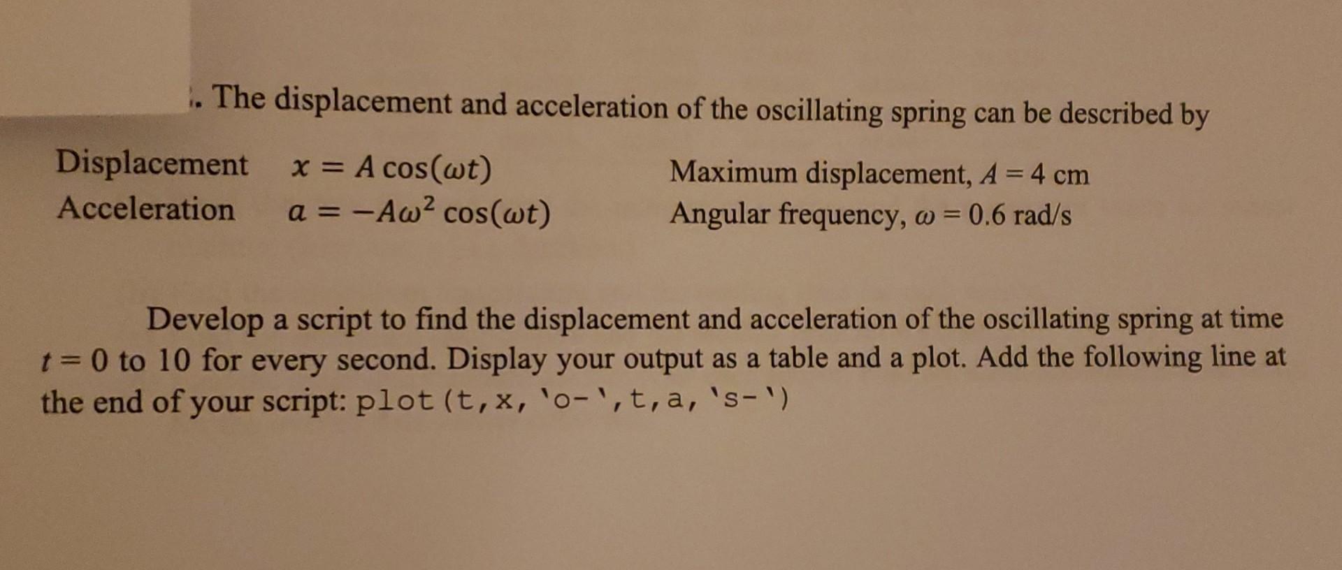 Given the data below, develop a script to calculate | Chegg.com