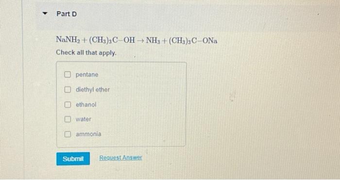 Solved Check all that apply. pentane diethyt ether ethanol | Chegg.com