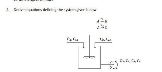 4. Derive equations defining the system given below. | Chegg.com