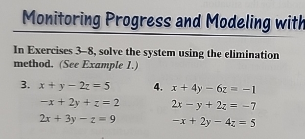Monitoring Progress and Modeling withIn Exercises | Chegg.com