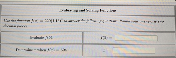 Solved Evaluating And Solving Functions Use The Function 7111