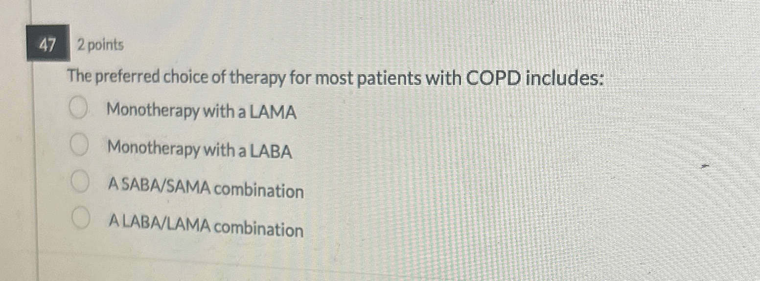 Solved 472 ﻿pointsThe preferred choice of therapy for most | Chegg.com