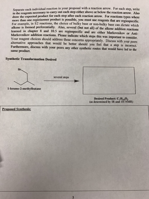 Solved 2. Below is a synthetic scheme that is missing the | Chegg.com