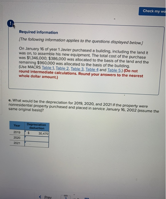 Solved Check my wo Required information (The following | Chegg.com Solved Check my wo Required information (The following | Chegg.com