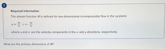 Solved The stream function Ψ is defined for two-dimensional | Chegg.com