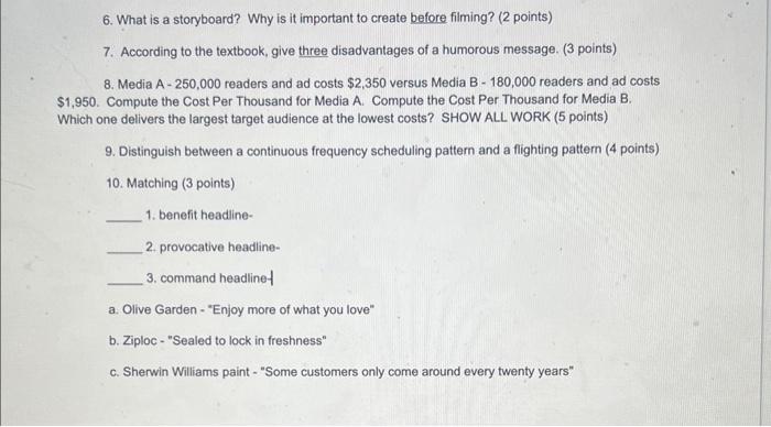 Solved 6. What is a storyboard? Why is it important to | Chegg.com