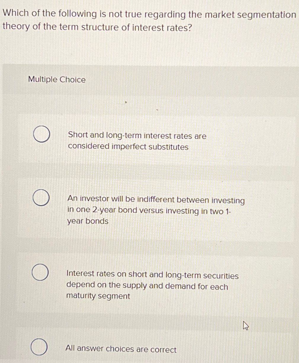 Which of the following is not true regarding the | Chegg.com