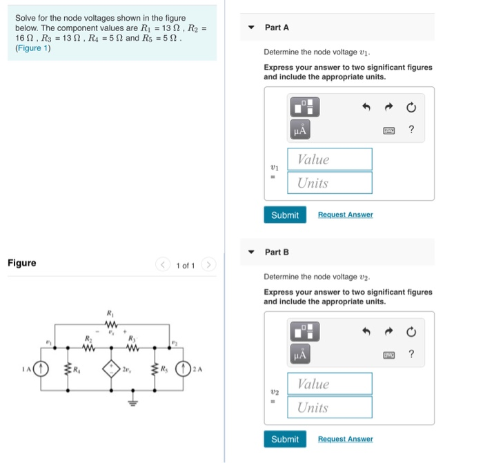 Solved Solve for the node voltages shown in the figure | Chegg.com