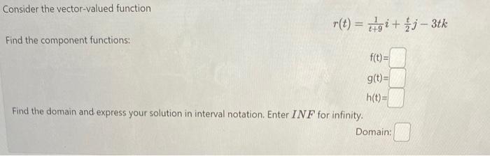 Solved Consider the vector-valued function | Chegg.com