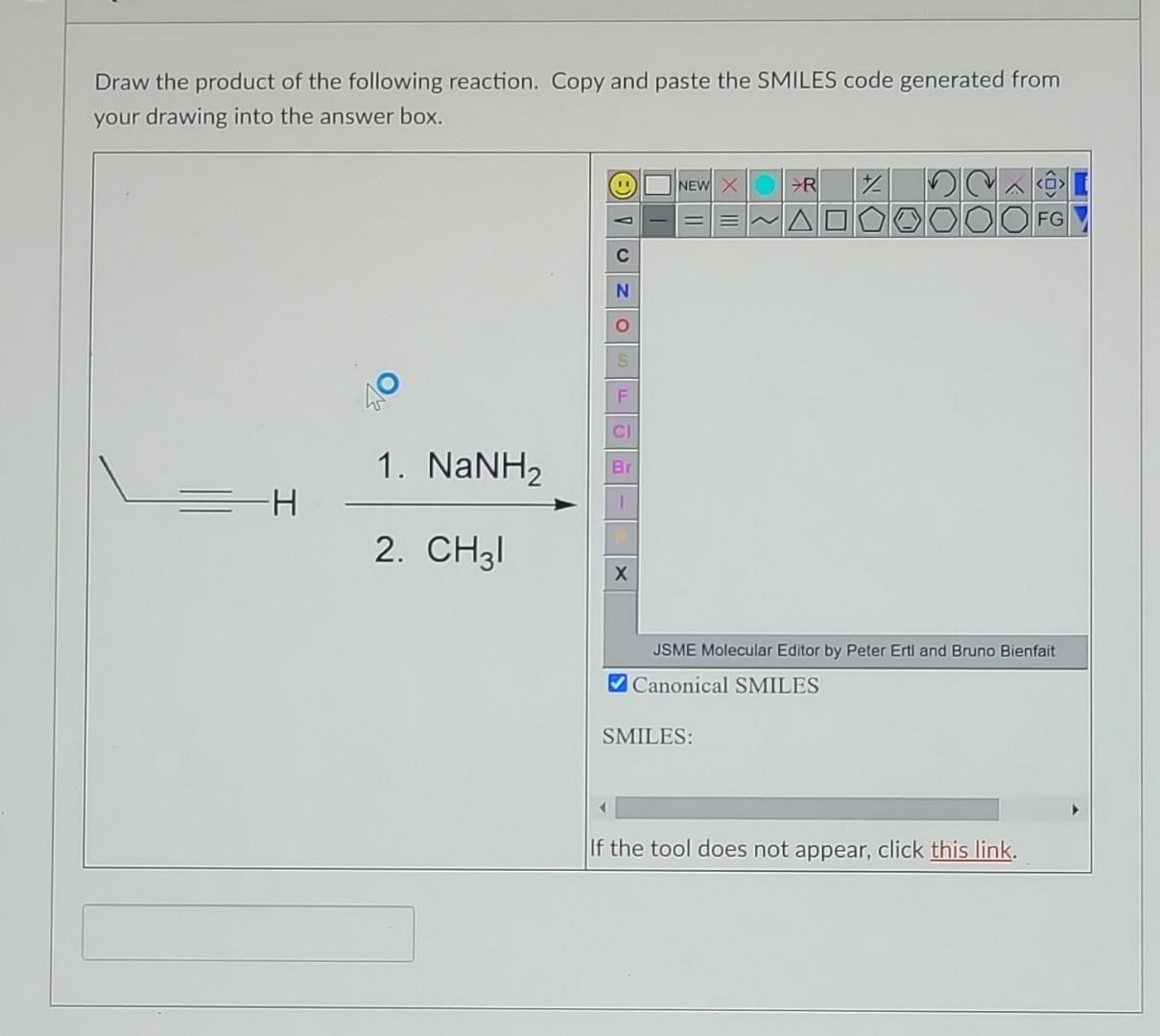 Solved Draw the product of the following reaction. Copy and | Chegg.com