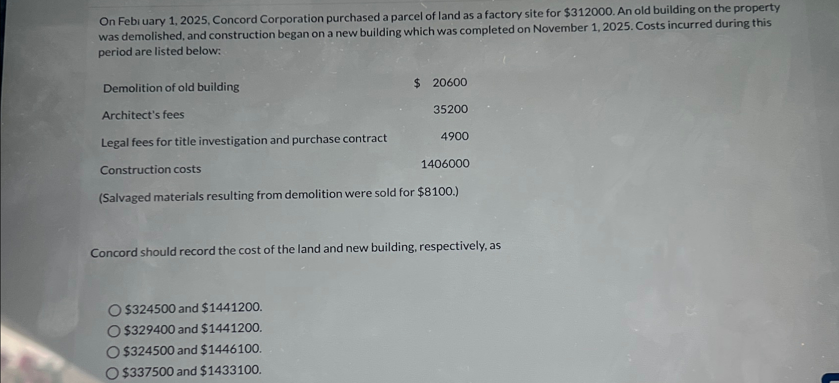 Solved On Febi uary 1,2025 , ﻿Concord Corporation purchased | Chegg.com