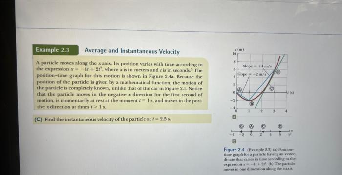 Solved A particle moves along the x axis. Its position | Chegg.com