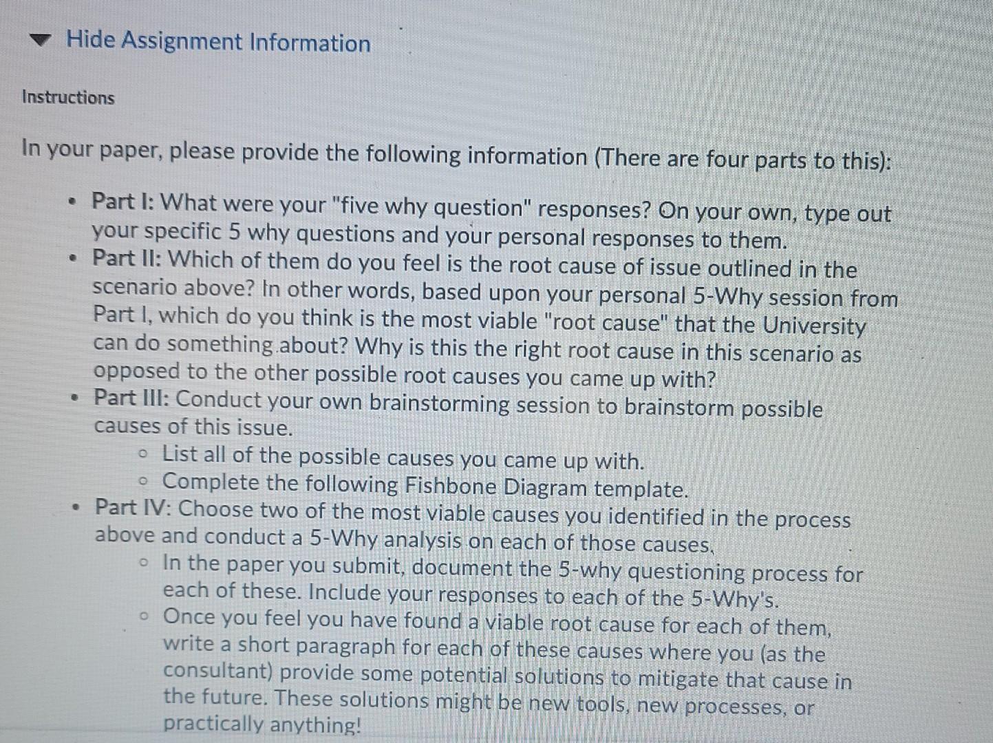 Solved Hide Assignment Information Instructions In your | Chegg.com