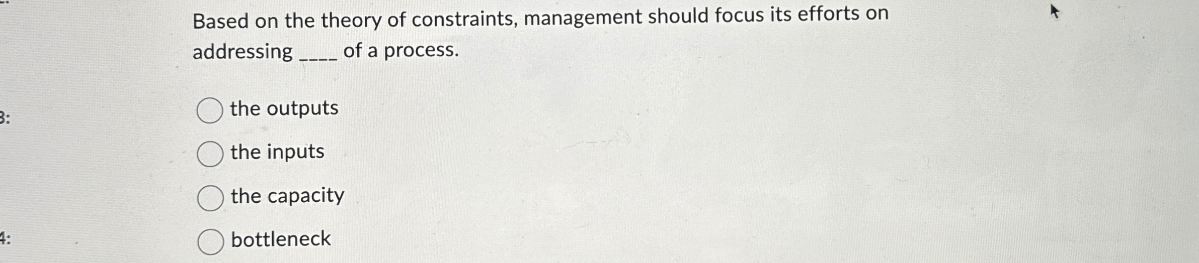 Solved Based on the theory of constraints, management should | Chegg.com
