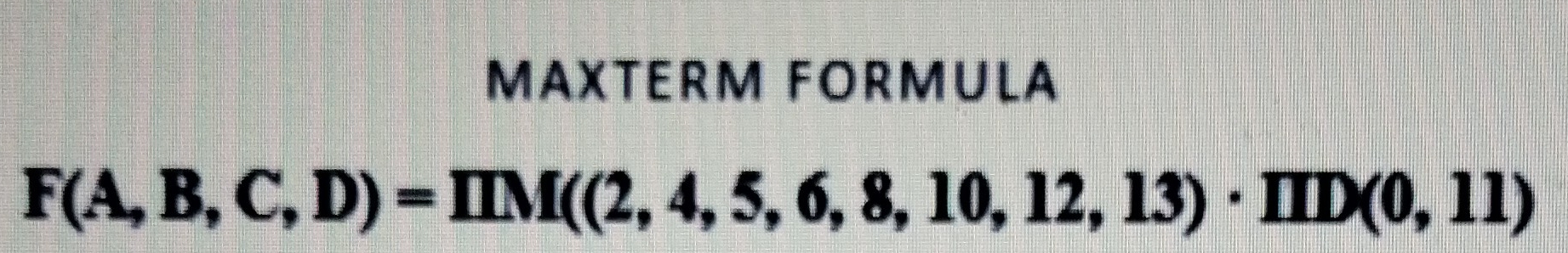 MAXTERM FORMULAMake a truth table and karnaugh map | Chegg.com