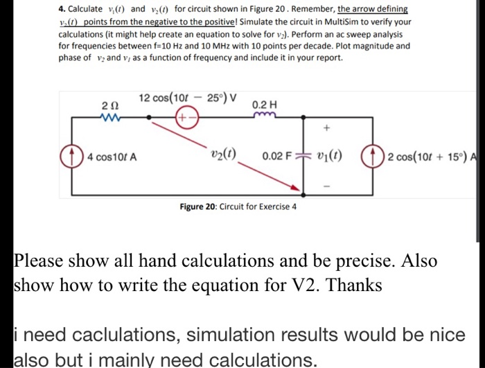 Solved 4. Calculate v,) and v,() for circuit shown in Figure | Chegg.com