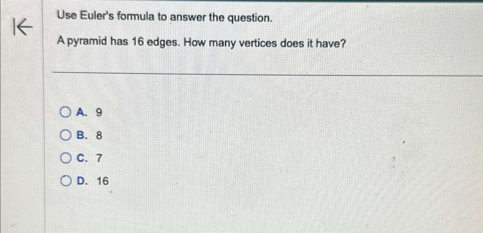 Solved Use Euler's formula to answer the question.A pyramid | Chegg.com