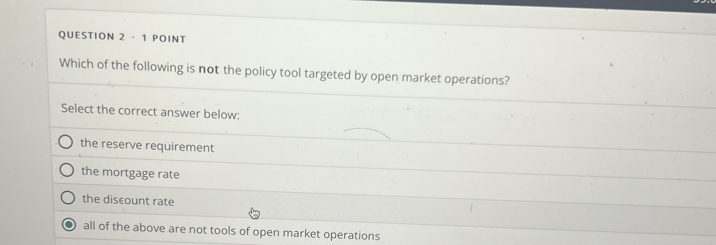 Solved QUESTION 2 - 1 ﻿POINTWhich of the following is not | Chegg.com