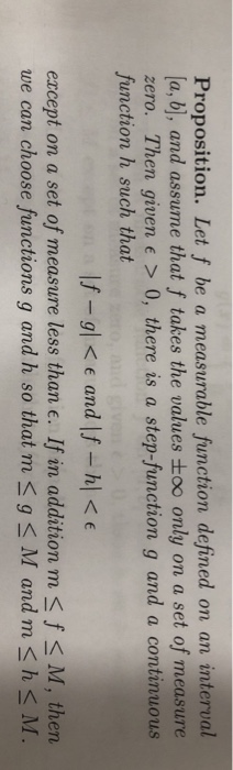 Solved Proposition. Let f be a measurable function defined | Chegg.com