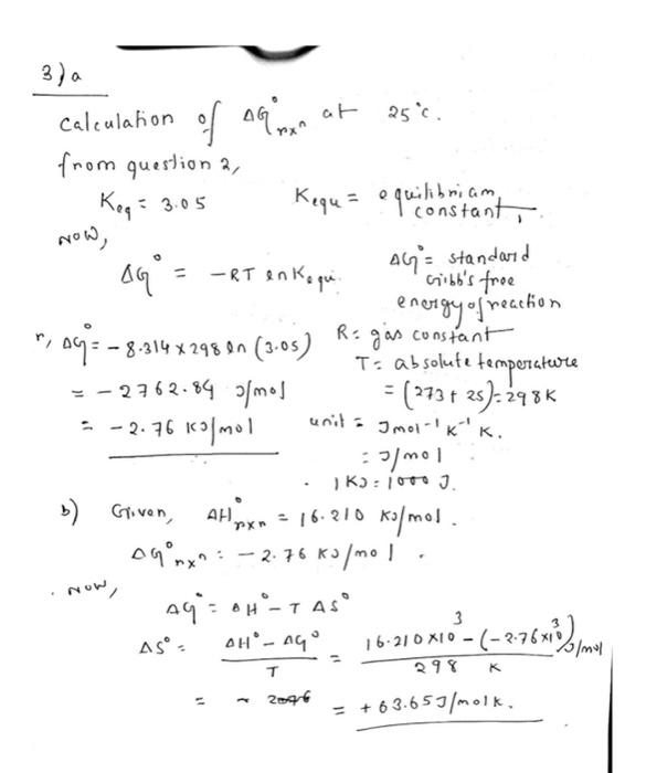 Solved 2. (5) Write the equilibrium expression for the | Chegg.com