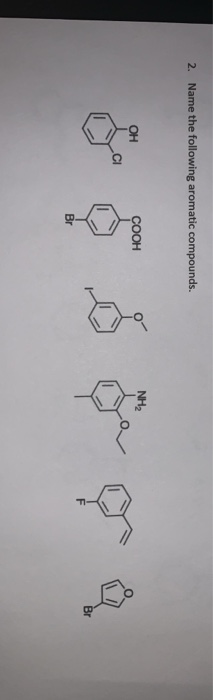 Solved 2. Name the following aromatic compounds. NH2 COOH OH | Chegg.com