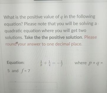 Solved What is the positive value of q ﻿in the following | Chegg.com