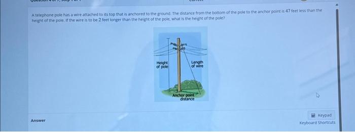 Solved A telephone pole has a wire artached to its top that | Chegg.com