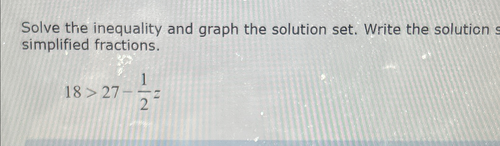Solved Solve the inequality and graph the solution set. | Chegg.com