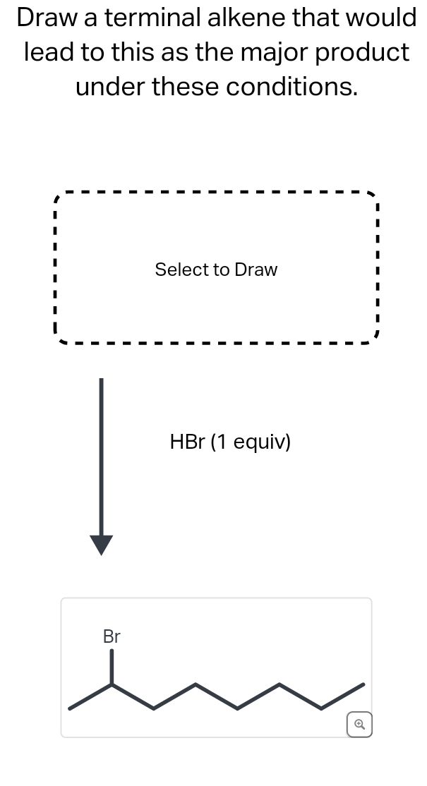 Solved Draw a terminal alkene that would lead to this as the | Chegg.com