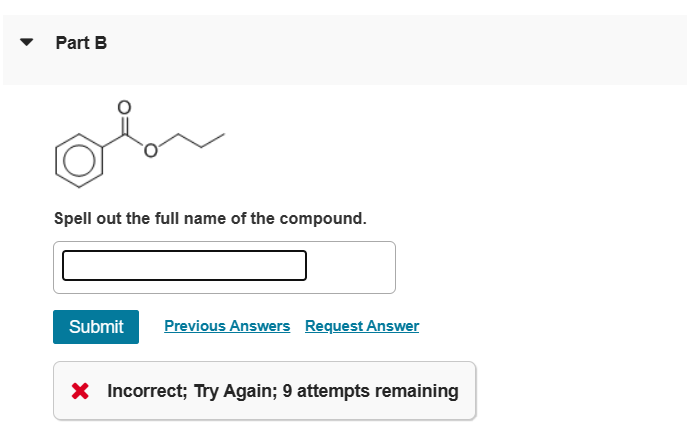 Solved Part DSpell out the full name of the compound.Request | Chegg.com